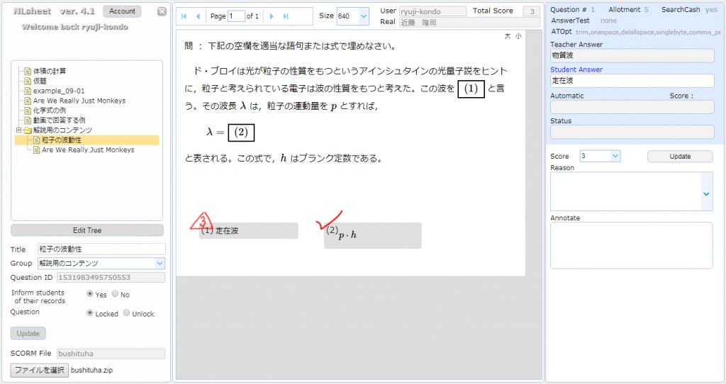 採点と集計(2018) – kondolab